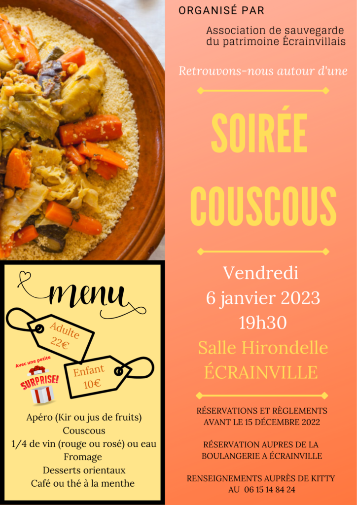 Ecrainville : Soirée Couscous - Campagne de Caux